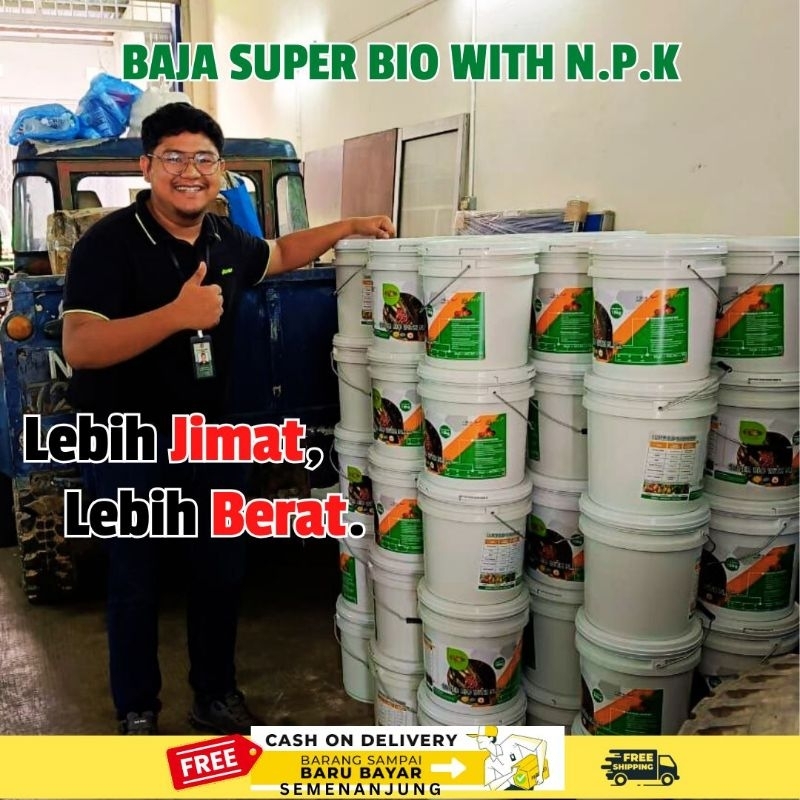PAKEJ GOLD 6 TONG PERCUMA 1 TONG BAJA SUPER BIO WITH NPK- 10 KG(Baja Sawit, Buah-buahan Dan ...