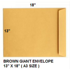 BROWN GIANT ENVELOPE A3 SIZE 13″ X 18″ (10s/pack) | Shopee Malaysia