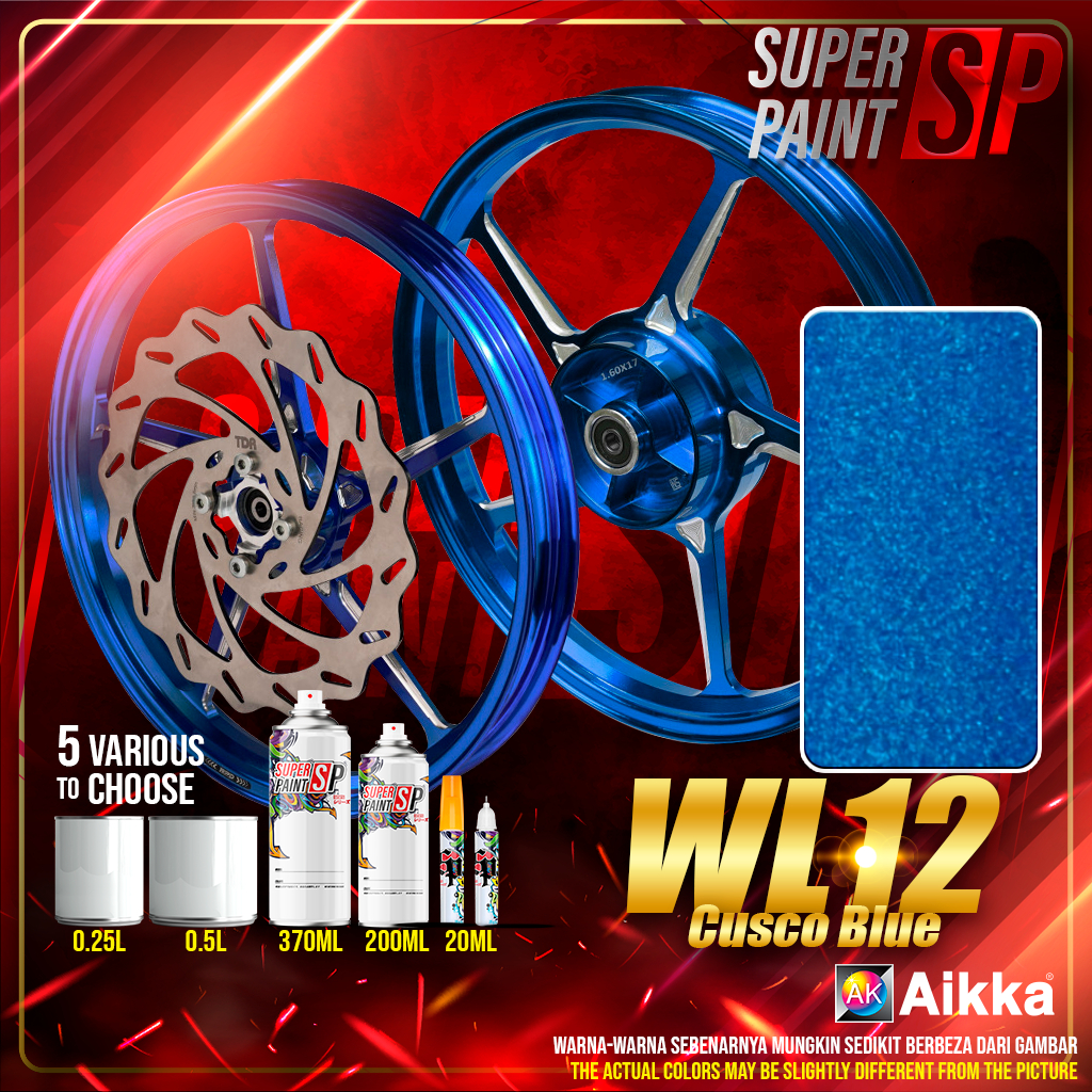 AIKKA WL12 Cusco Blue | Biru Cusco | Sport Rim Paint | Automotive 2K ...