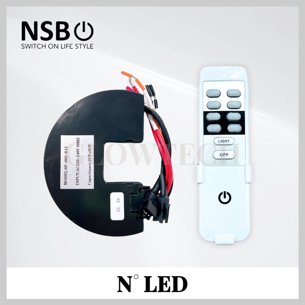 [ORIGINAL] NSB Ceiling Fan PCB/REMOTE CONTROL for NSB NLED 56" / 46" 5 ...