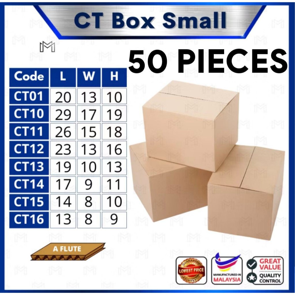 (50pcs A Flute 5mmCT Small )Carton Box Samll Box Packing Gift Box ...