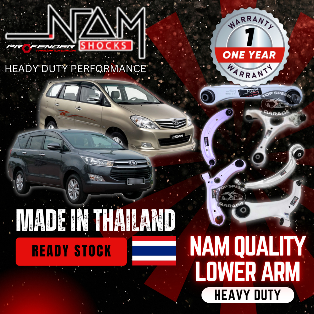 NAM Heavy Duty Upper Lower Arm Innova tgn40 tgn140 Toyota High ...