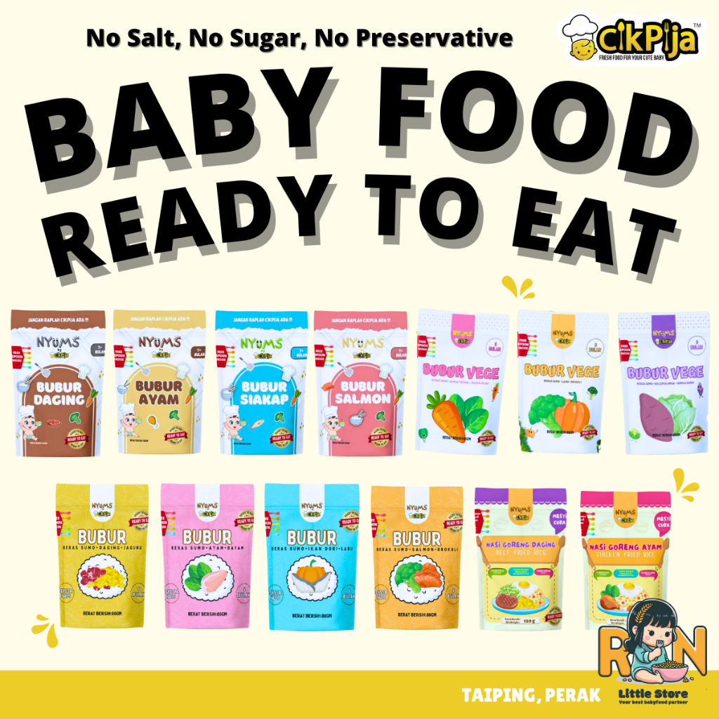 CIK PIJA BABY FOOD Ready To Eat Bubur Baby Makanan Bayi 6 7 8 9 10 ...