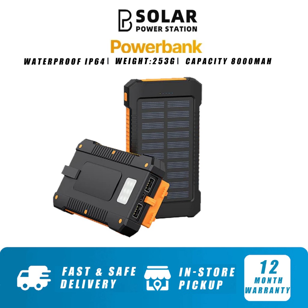 PB SOLAR mini powerbank 8000mah outdoor power smart size portable ...