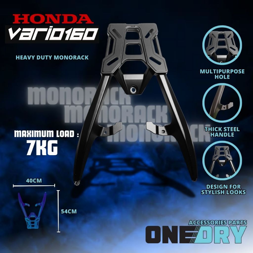 ONEDRY Vario 160 Monorack Motorcycle Rear Rack Honda Vario Motor ...