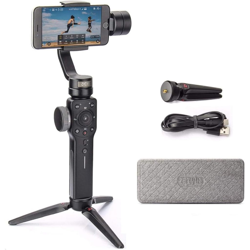 Zhiyun Smooth 4 Gimbal Stabilizer for Smartphone iPhone Android Cell Phone 3-Axis Handheld ...