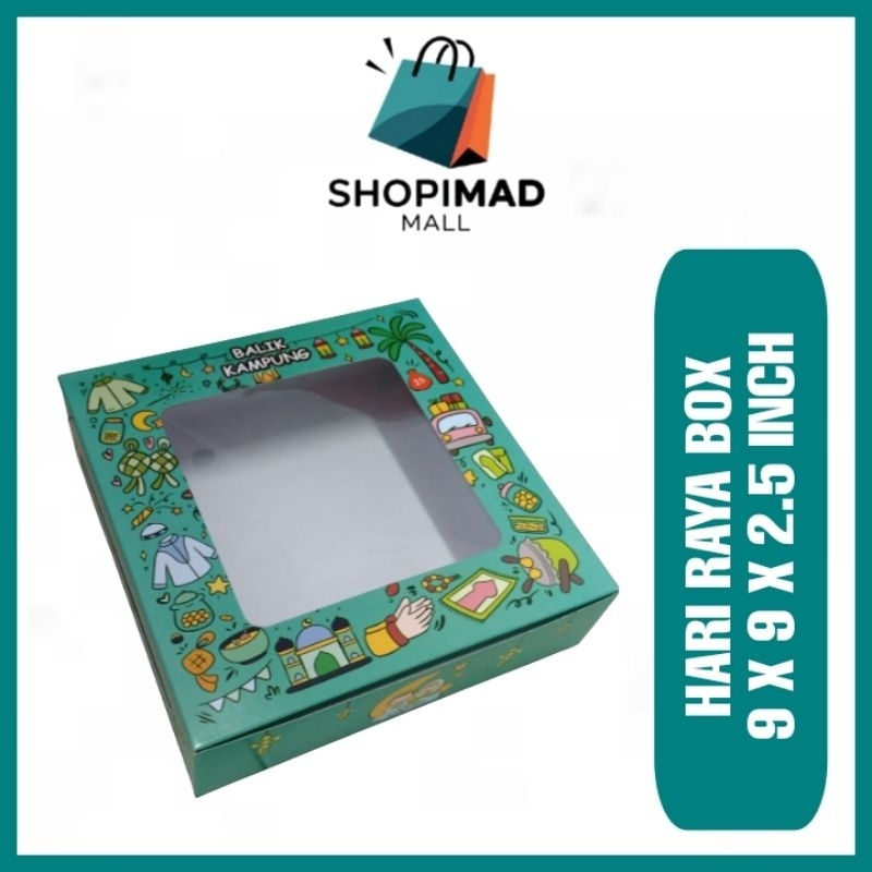 [10PCS] HARI RAYA BOX 9X9X2.5 INCH | KOTAK TALAM DESIGN HARI RAYA ...