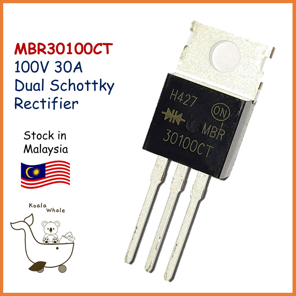 MBR30100CT MBR30100 100V 30A Dual Schottky Rectifier TO-220 Diode 30100CT | Shopee Malaysia