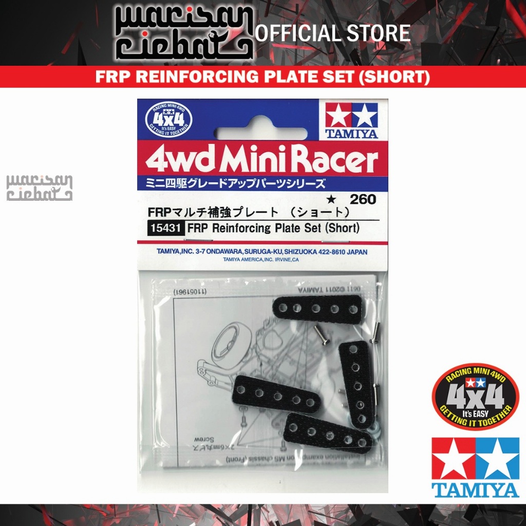 Tamiya 15431 Mini 4wd FRP Reinforcing Plate Set (Short) | Shopee Malaysia
