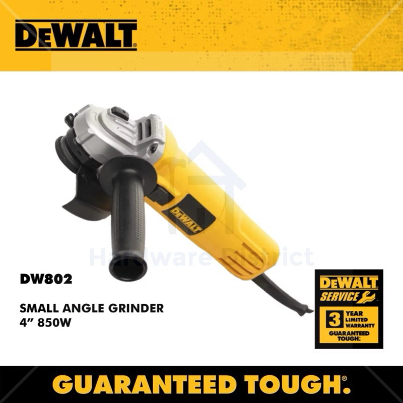 [100% ORIGINAL] DEWALT DW802 SMALL ANGLE GRINDER WITH SLIDER SWITCH 4 ...