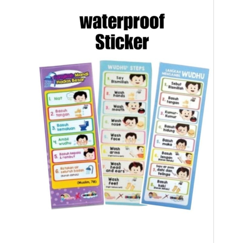 [mommy happy] Sticker Wuduk Kalis Air | Shopee Malaysia