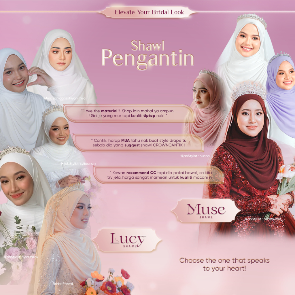 SHAWL NIKAH TUNANG CURVE Drape flowy (Lucy & Muse) Real Color OFFWHITE ...