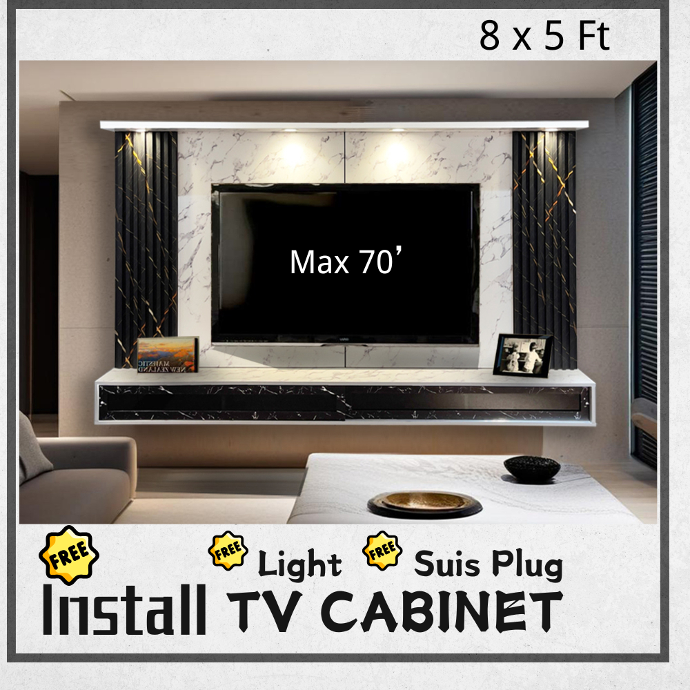 [EE LIFE DESIGN] 8ft x 5ft Tv Series / 8 FT Tv CABINET / 8 KAKI TV ...