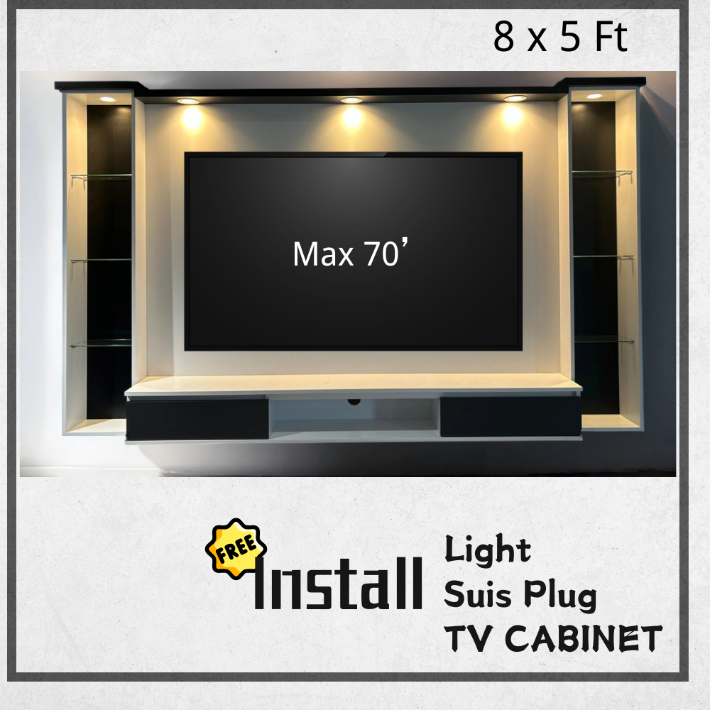 [EE LIFE DESIGN] 8ft x 5ft Tv Series / 8 FT Tv CABINET / 8 KAKI TV ...