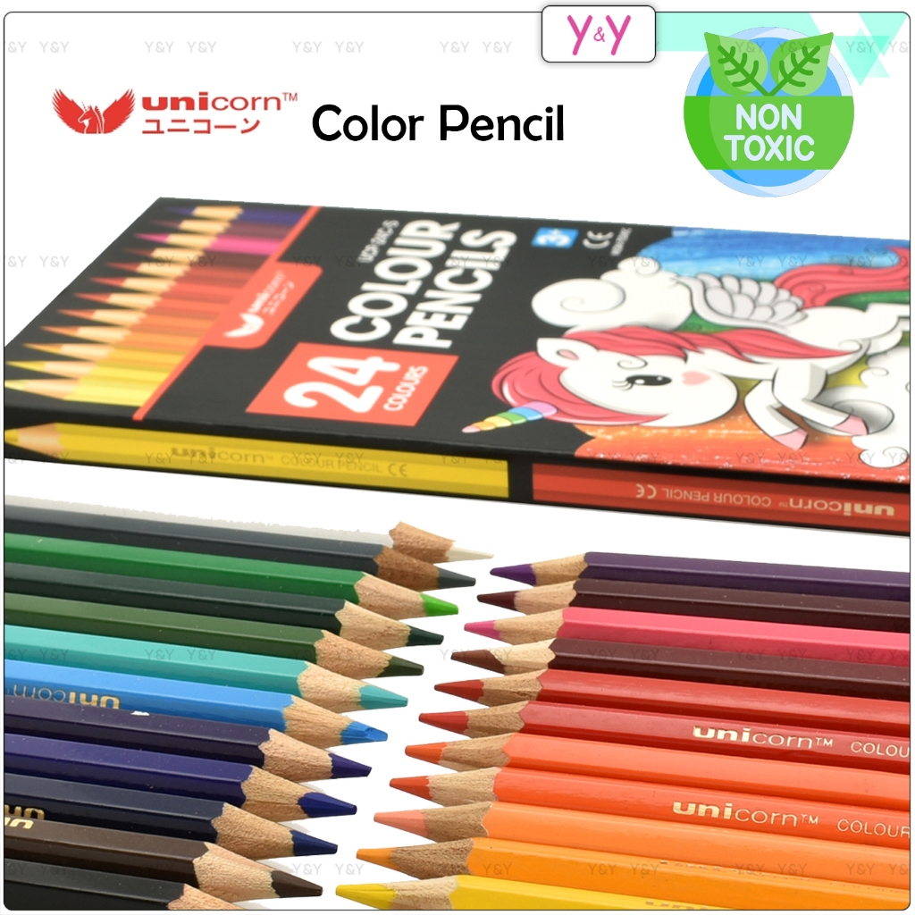 Unicorn Color Pencils / Warna Pensil Lukisan / Permanent Student ...