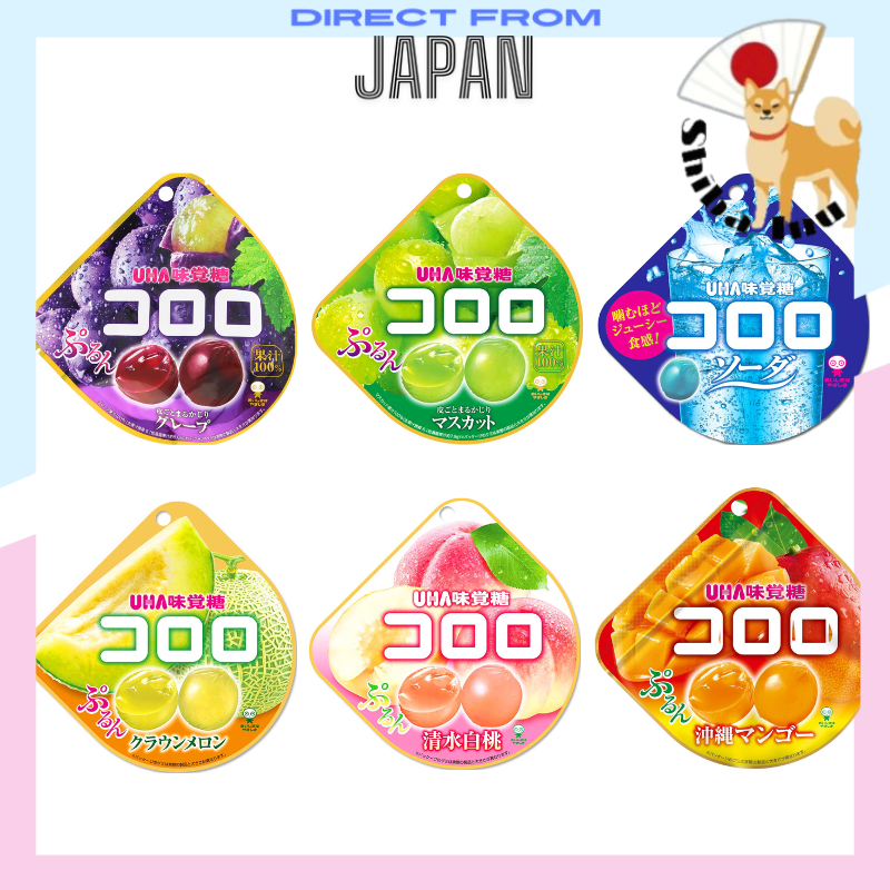UHA CORORO KORORO GUMMY 48g 40g / GRAPE / MUSCAT / PEACH / MELON / MANGO #SS | Shopee Malaysia