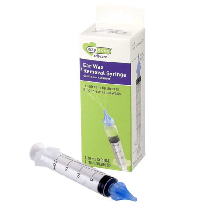 EZY DOSE Ear Wax Removal Syringe with Tri-Stream Tip - Clean Ears for Earplugs, Hearing Aids ...