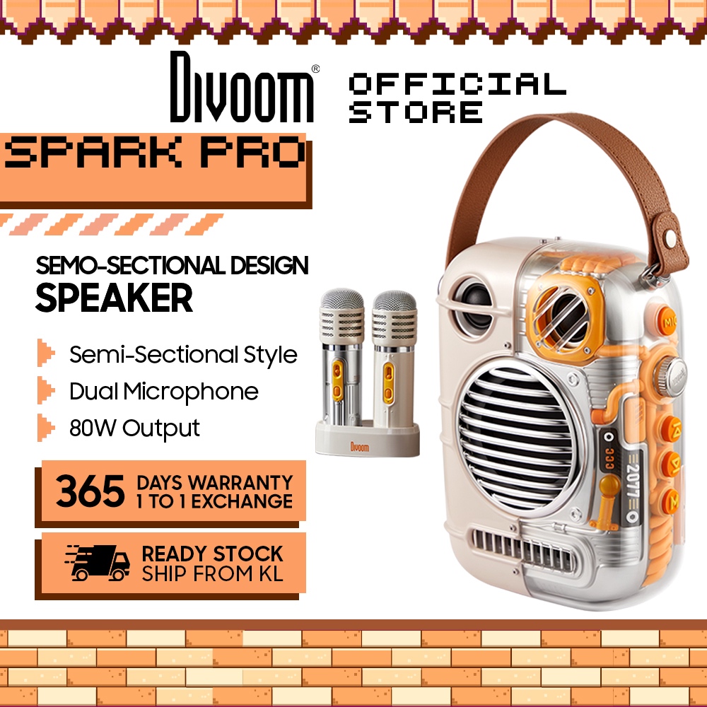 Divoom Spark-Pro 80W Dual Mic Karaoke & Bluetooth Speaker More ...