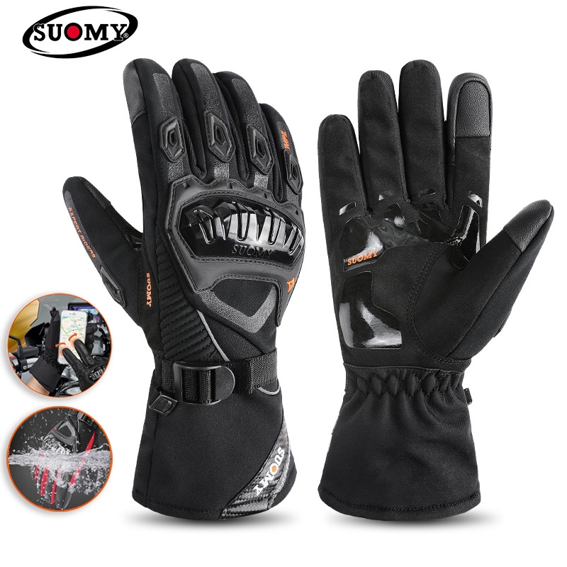 SUOMY Motorcycle Gloves Touch Screen Waterproof Full Finger Protective ...