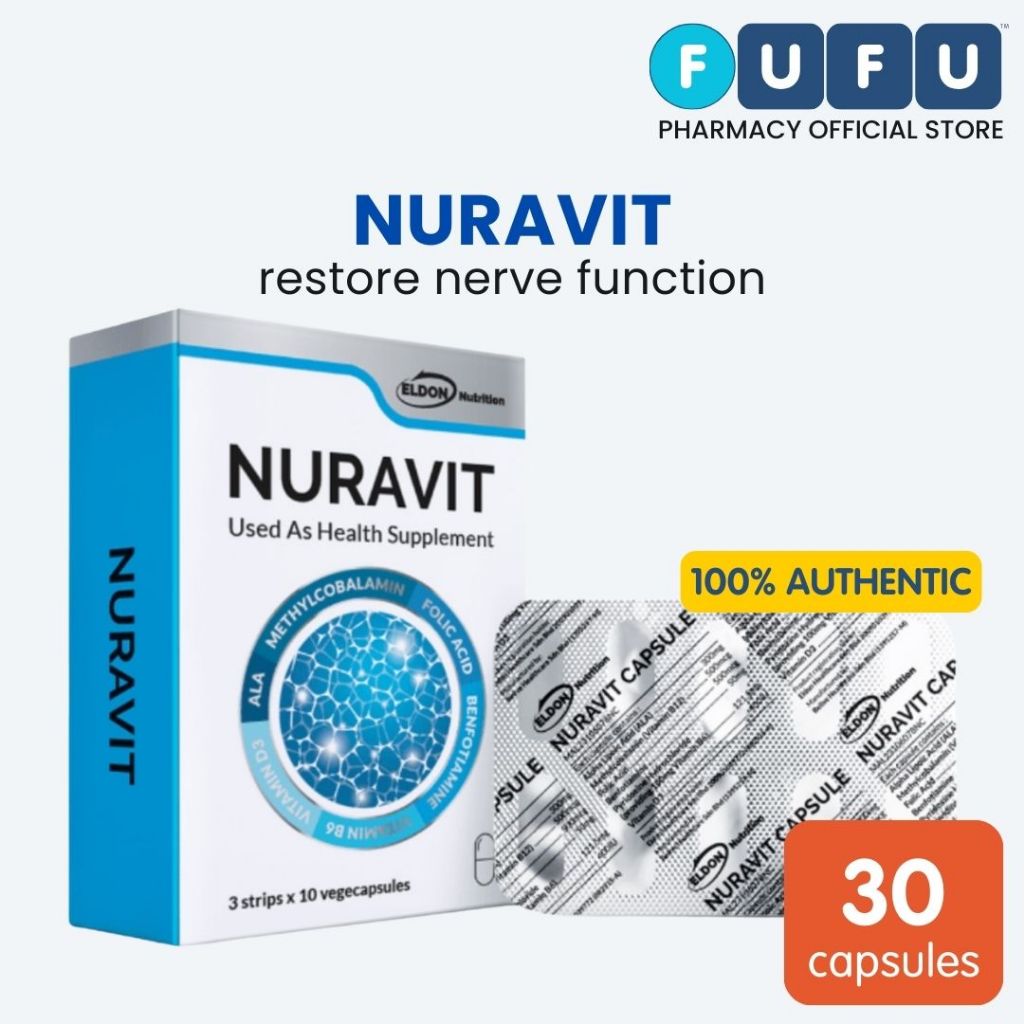 Eldon Nutrition Nuravit Capsule 30's - Restore Nerve Function | Shopee ...