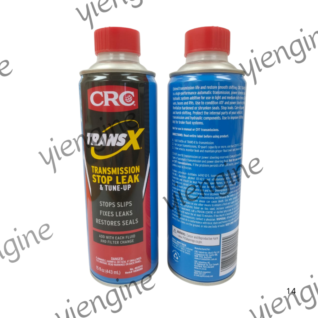 CRC TRANS X AUTO TRANSMISSION TREATMENT STOP LEAK & TUNE-UP (443ML ...