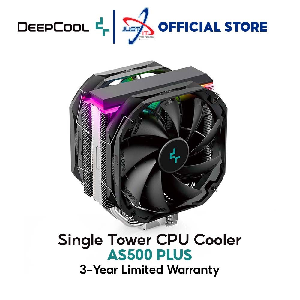 DEEPCOOL AS500 PLUS SINGLE TOWER CPU COOLER - BLACK | Shopee Malaysia