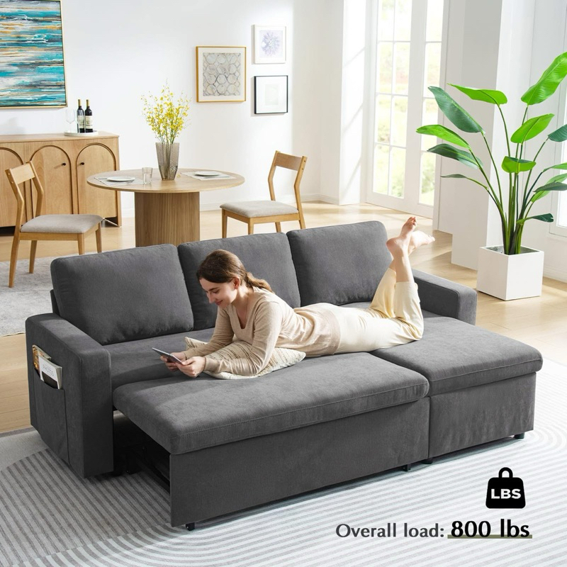 L shape Sofa with storage and extendable leg rest | Shopee Malaysia