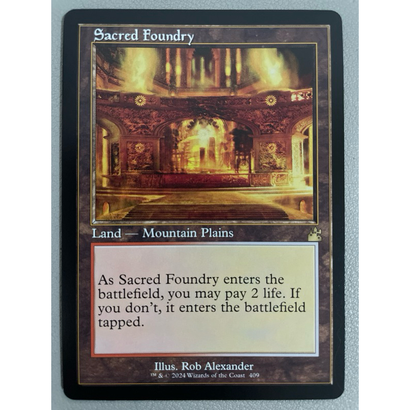 MTG:Ravnica Remastered (RVR) R0409 - Sacred Foundry (Retro Frame ...