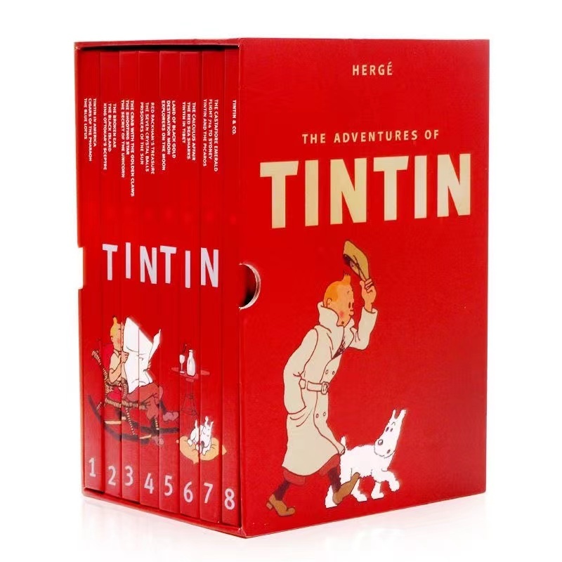 TINTIN Comic Book Set Classic Adventure Stories Bestselling Graphic ...