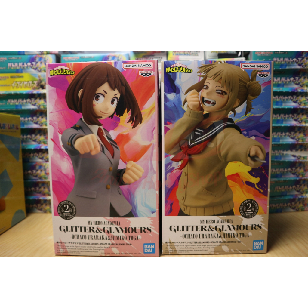 BANPRESTO MY HERO ACADEMIA GLITTER AND GLAMOURS G&G OCHACO URARAKA & HIMIKO TOGA | Shopee Malaysia