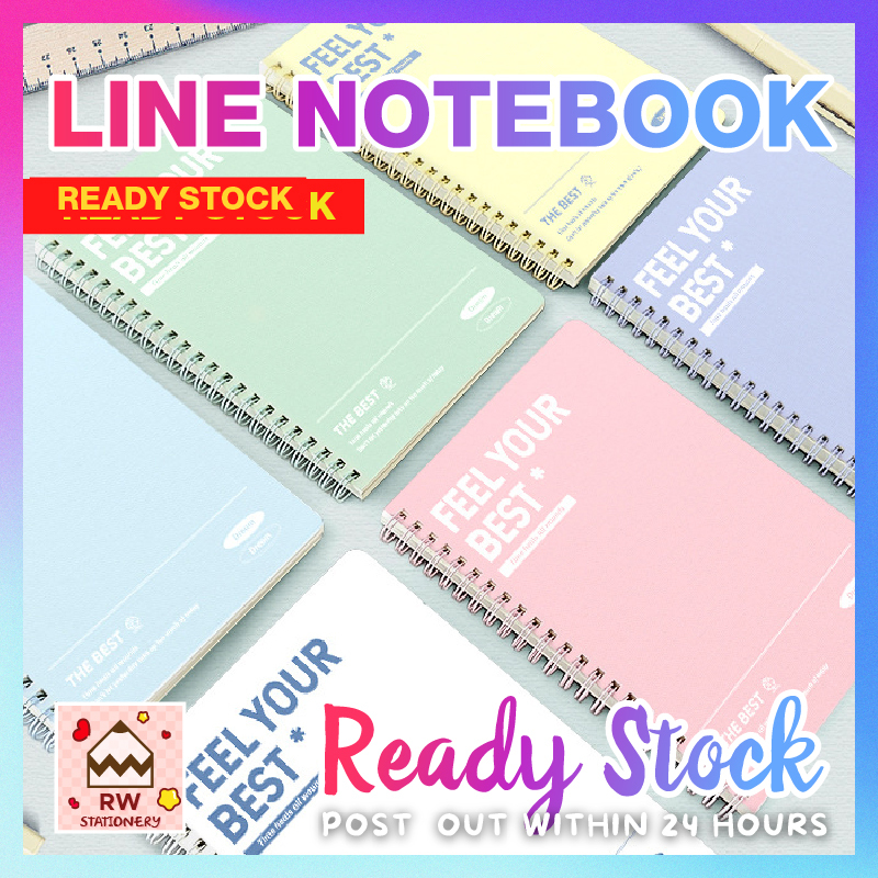 13 Color A5 Loose Leaf Notebook Horizontal Line Student Buku Nota ...