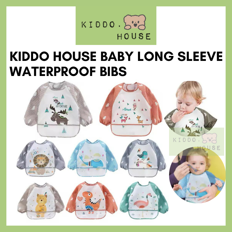 Kiddo House Bib Bayi Lengan Panjang Kalis Air Baby Long Sleeve ...