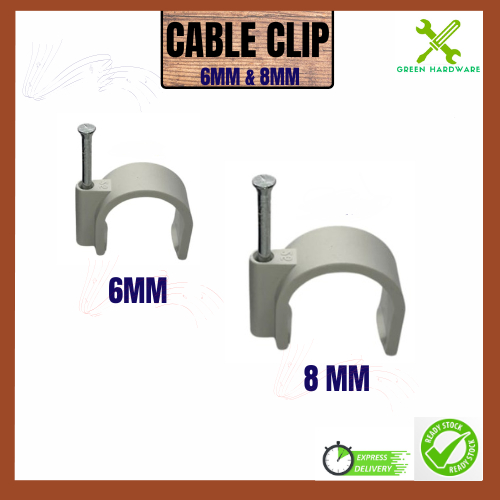 PVC Wire Cable Clip/Wall wire cable clip/Cable U Clip/Klip Kabel Wayar ...