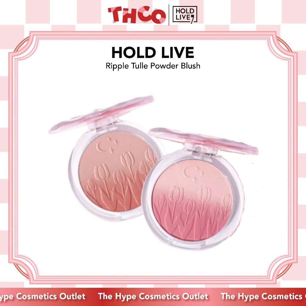 HOLD LIVE Ripple Tulle Powder Blush Holdlive 波纹薄纱冰裂腮红 渐变色腮红盘 | Shopee ...