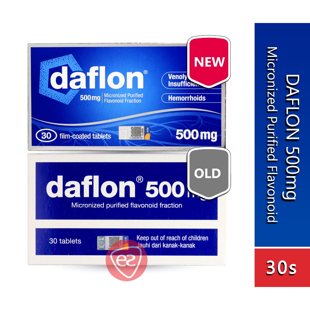 Daflon 500mg Micronized Purified Flavonoid Fraction Tablet 30s (New ...