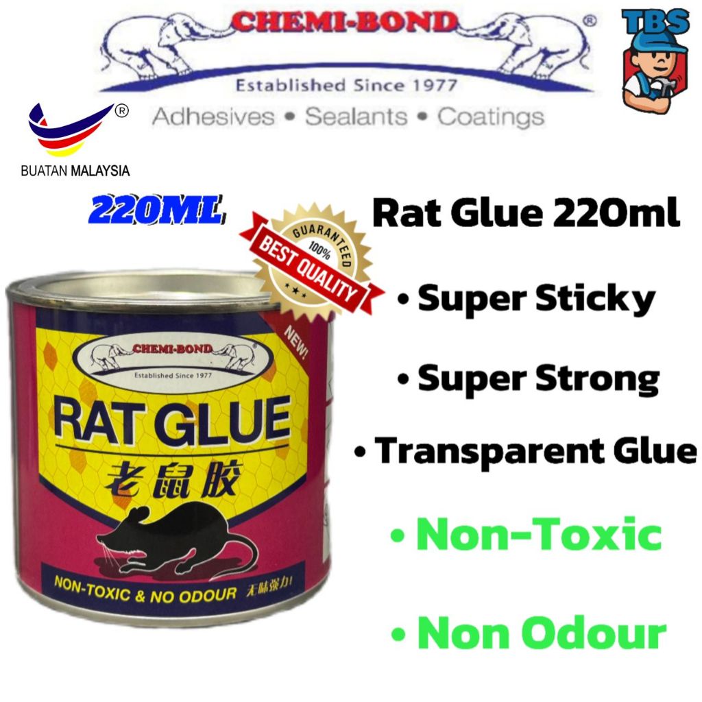 CHEMI-BOND Pest Control Rat Glue Non-toxic & No Odour 220ml [ Buatan ...