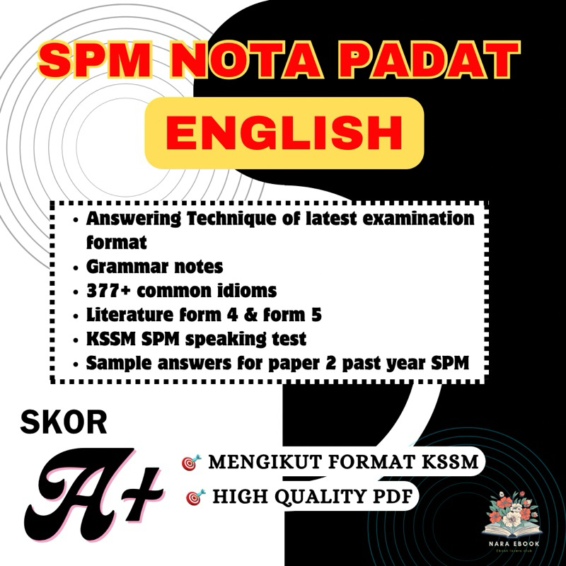 [PDF] SPM Nota English Tingkatan 4 & Tingkatan 5 | Padat & Ringkas | Instant 🔥 | Shopee Malaysia