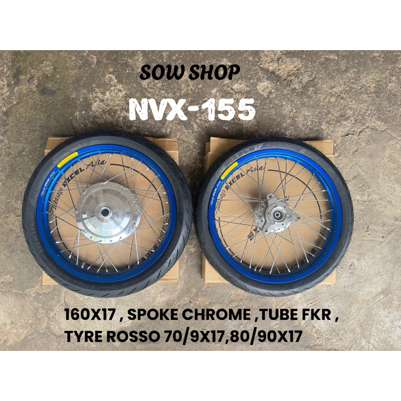 NVX 155 / AEROX 155 TAKASAGO EXCEL ASIA ALLOY RIM 1.6 X 17 ,SPOKE ...