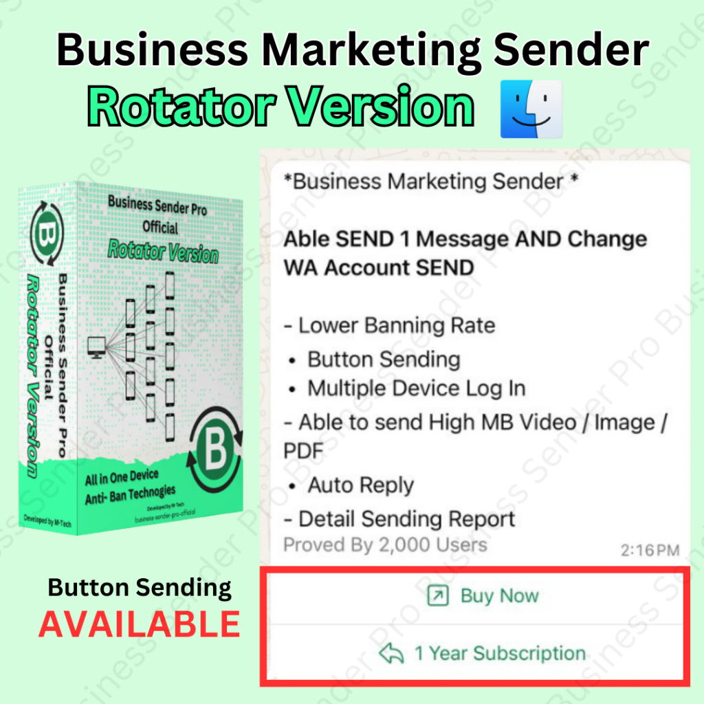 【Button Message Sending】Business Marketing Sender | Business Sender ...