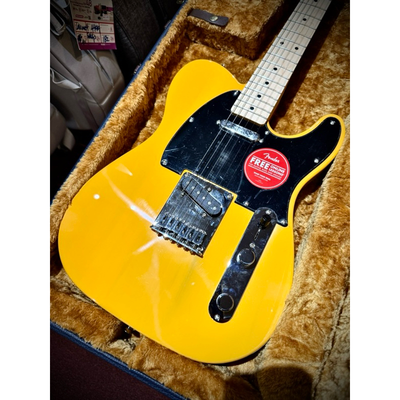 Pre order Squier Sonic Telecaster Electric Guitar w/Black Pickguard, Maple FB, Butterscotch ...