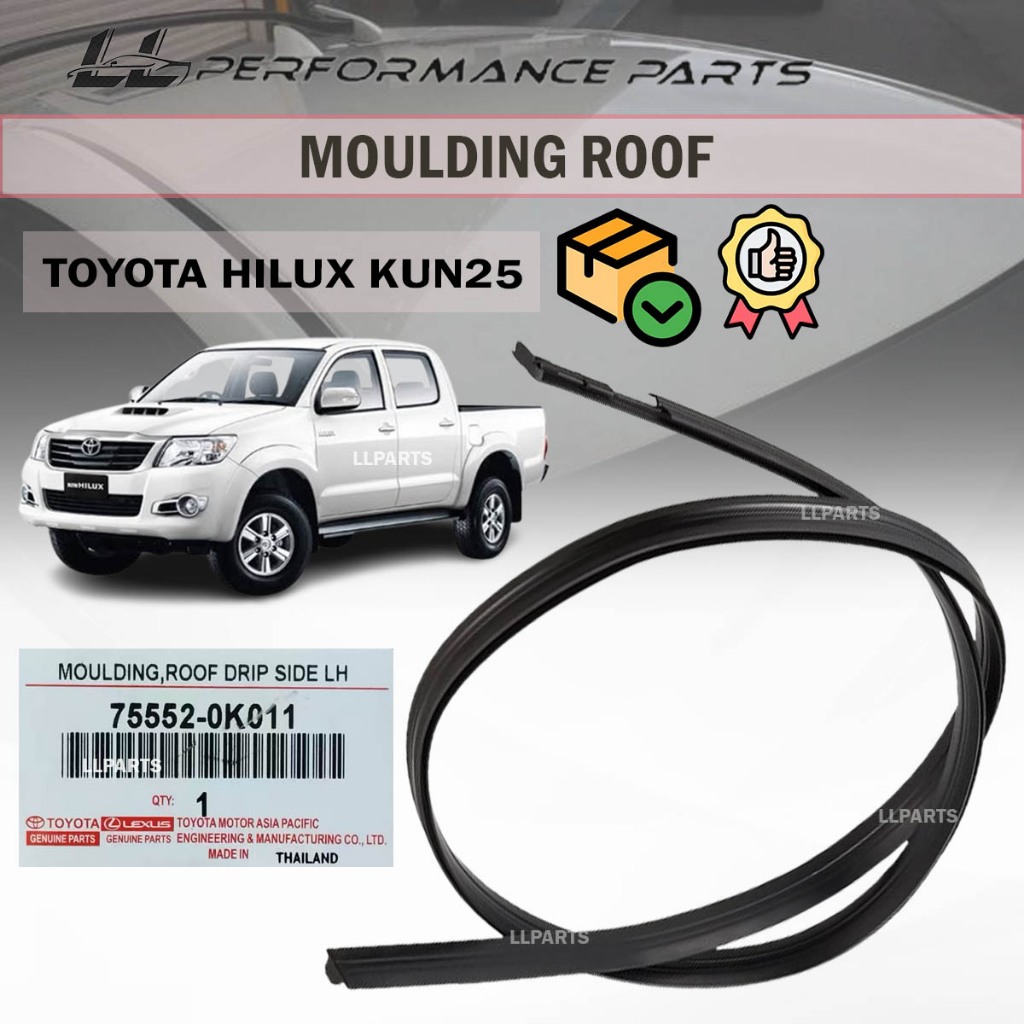Original Toyota Hilux Kun25 2005-2015 Roof Moulding Lining Rubber Outer ...