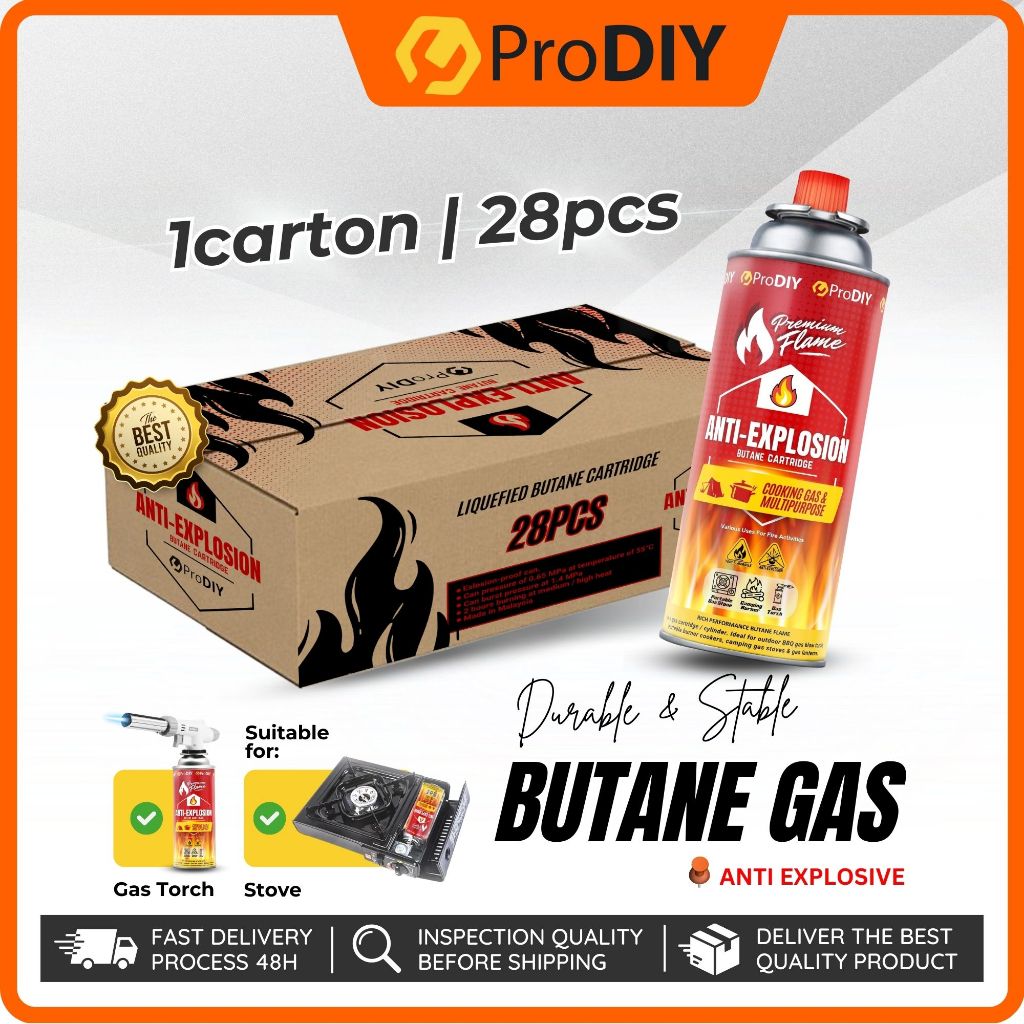 28PCS 1CARTON Butane Burner Gas Anti-Explode Fire Steamboat Cooking For ...