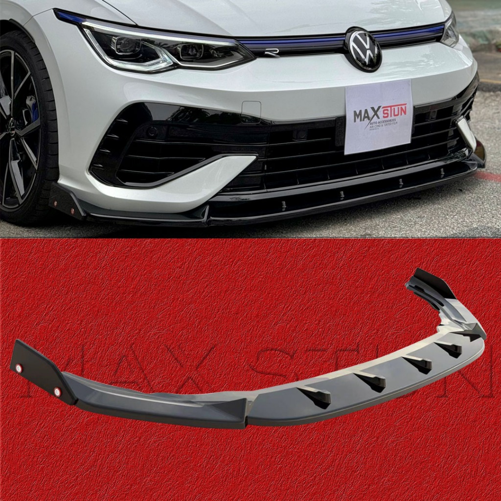 VW Golf MK8 R Design Max V2 Front Lip Splitter Car Bodykit Styling ...