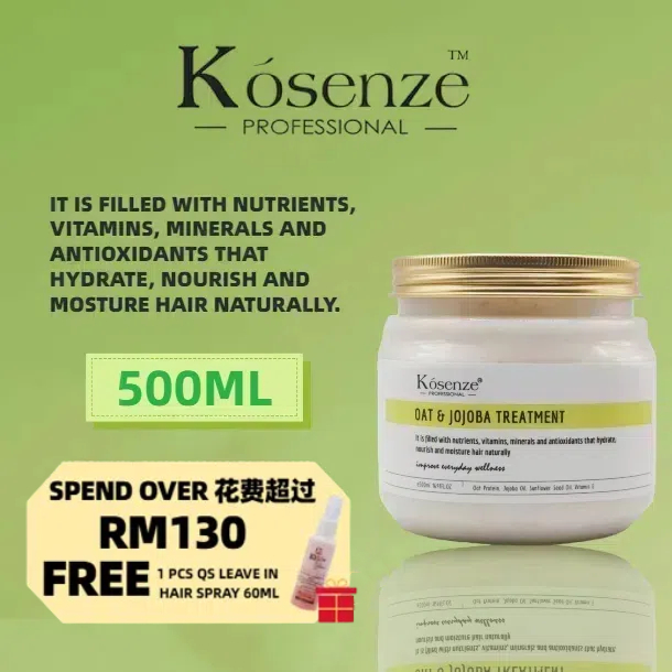 Kosenze Oat & Jojoba Treatment 500ml Hair Treatment Mask Moisture ...
