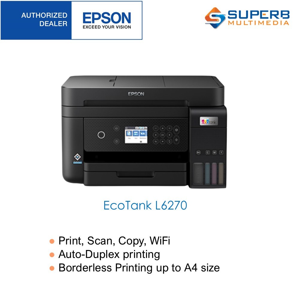 Epson EcoTank L6270 A4 Wi-Fi Duplex All-in-One Ink Tank Printer with ...