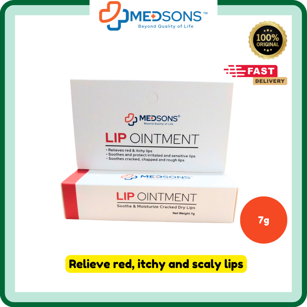 Medsons Lip Ointment | 7g | EXP: 03/28 | Relieve itchy lips | Soothes ...