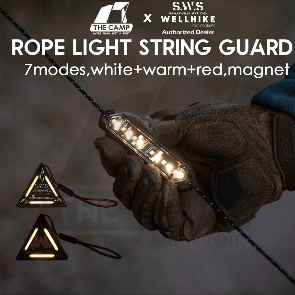 Wellhike SWS LED String Guard Light Mini Outdoor Camping Rope Hanging ...