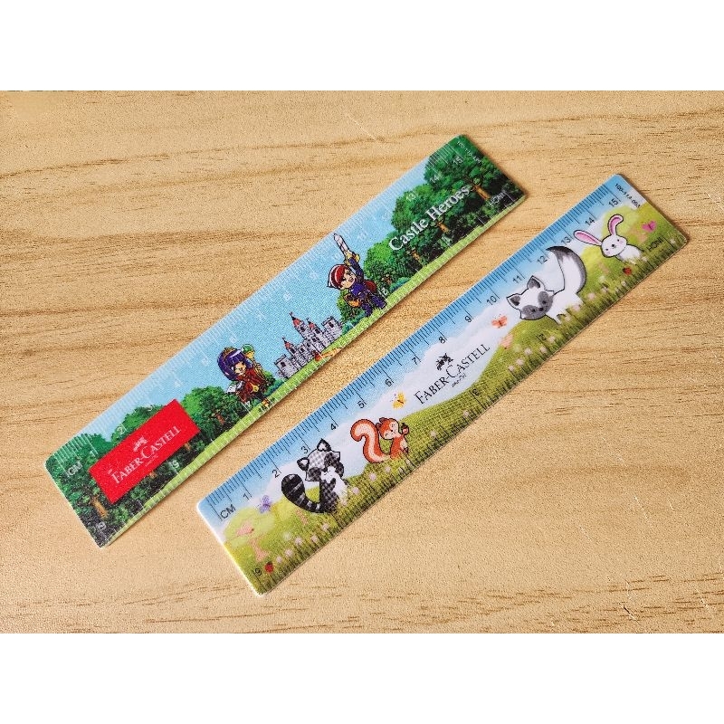 Faber-Castell painted thin bendable cartoon 15cm plastic ruler | Shopee ...