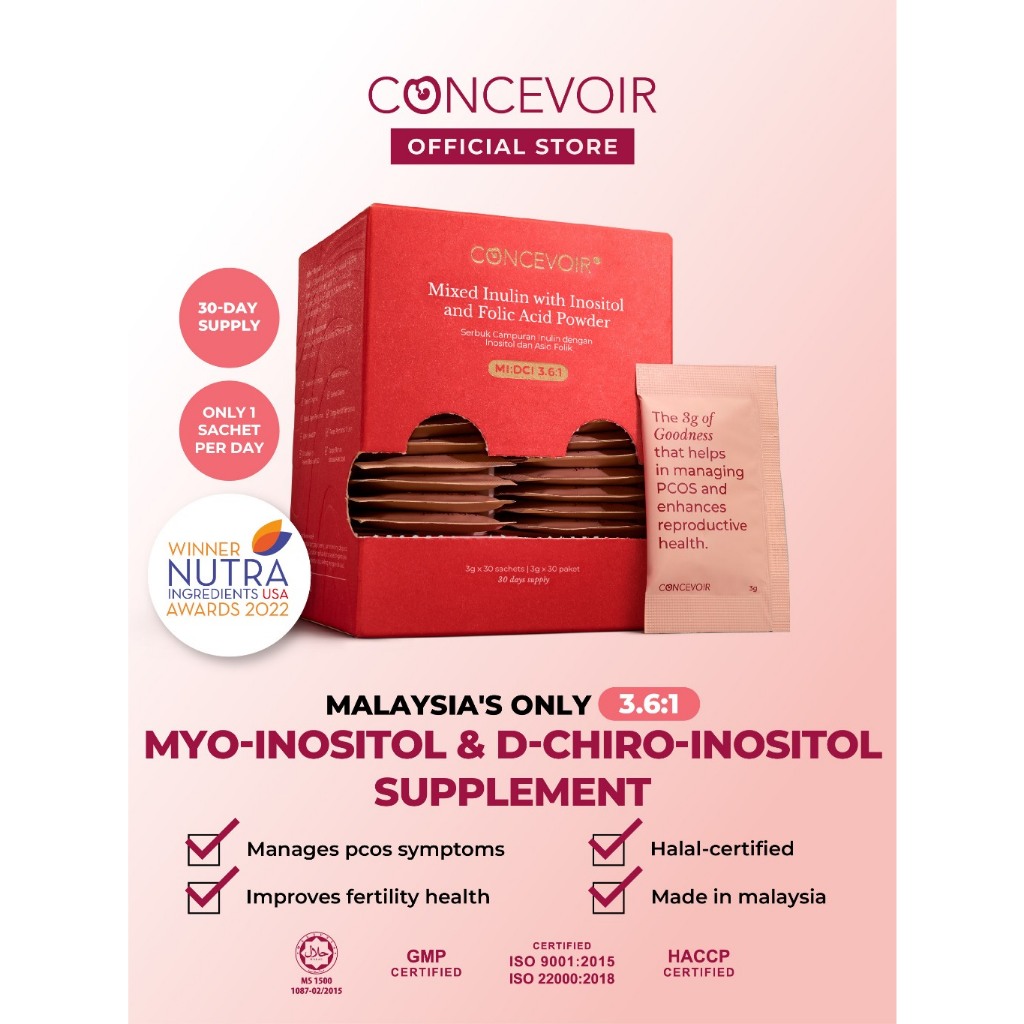 【buy 3 free 1】CONCEVOIR | Myo-Inositol & D-Chiro-Inositol Supplement ...