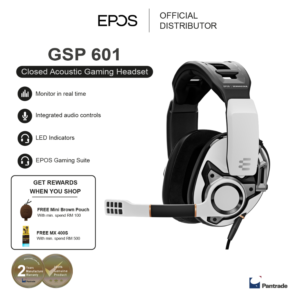 EPOS GSP 601 Closed Acoustic Gaming Headset Wired | Shopee Malaysia